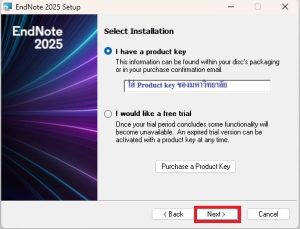 การติดตั้งโปรแกรม Endnote 2025 for Windows