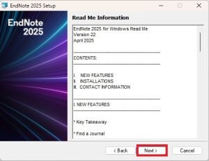 การติดตั้งโปรแกรม Endnote 2025 for Windows
