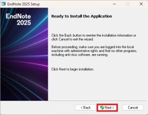 การติดตั้งโปรแกรม Endnote 2025 for Windows